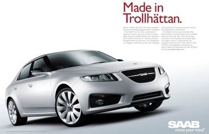 Saab: 1 miljard i 9-5-reklam